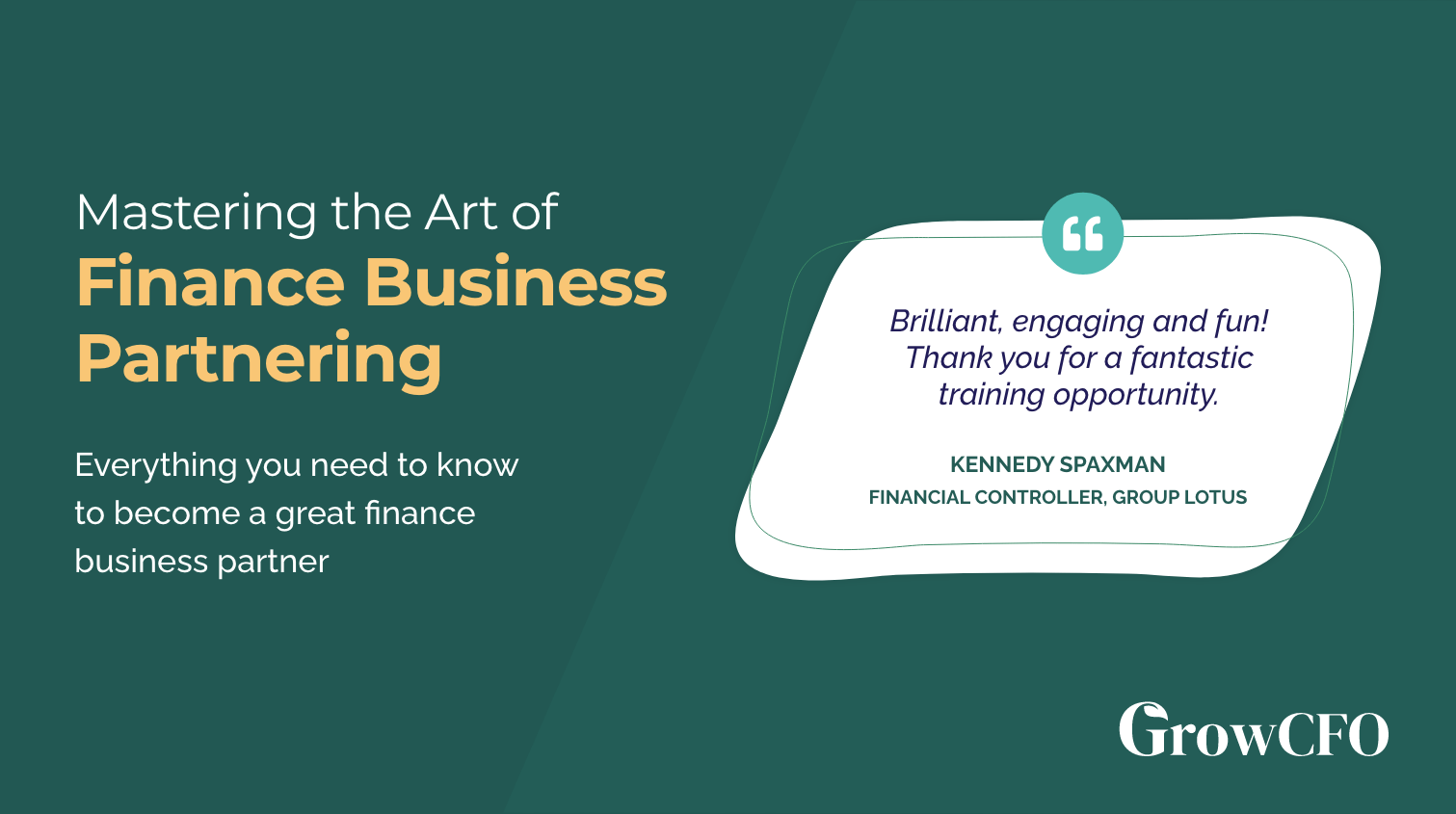 Finance Business Partner Training Courses | GrowCFO Bootcamp
