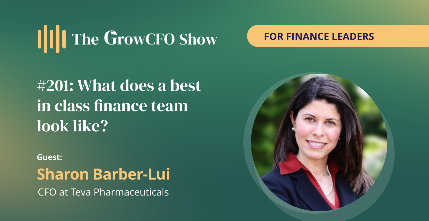 #201 What Does a Best in Class Finance Team Look Like? with Sharon ...