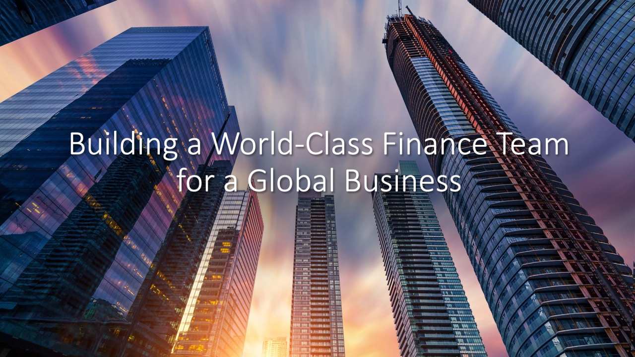 Building a World-Class Finance Team for a Global Business - GrowCFO